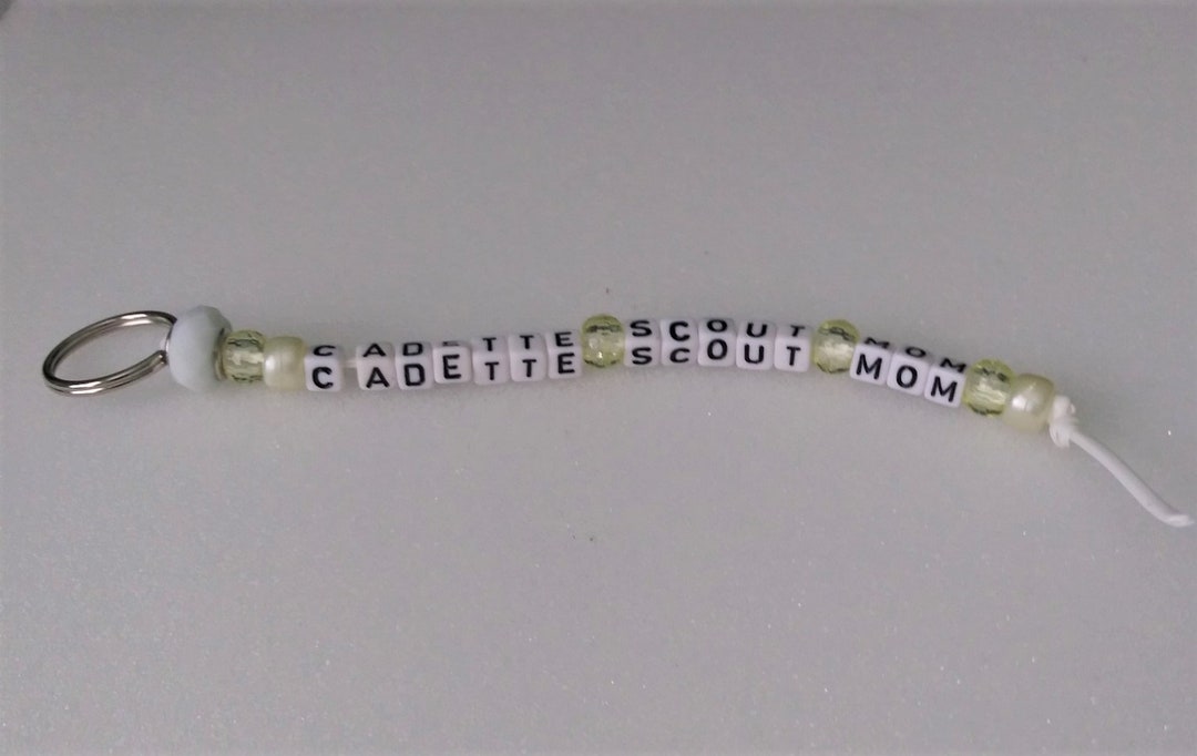 Girl Scout-cadette Scout Mom-beaded 6.5 Inch Key Ring-unique - Etsy