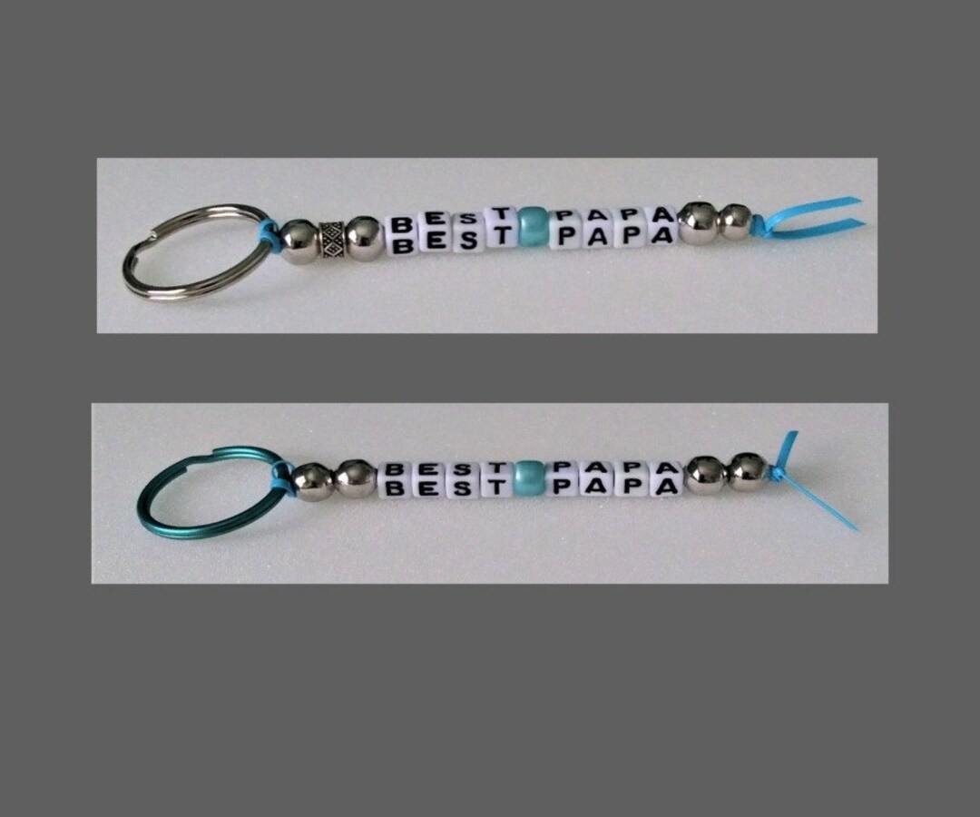 Two Collectible Novelty Key Rings -best Papa-steel and Plastic 6 Inch ...