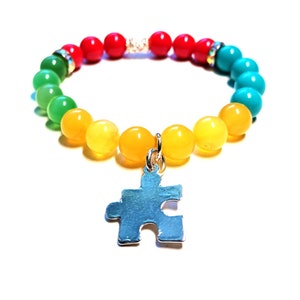 Autistic Awareness Beaded Stretchy Bracelet - Etsy