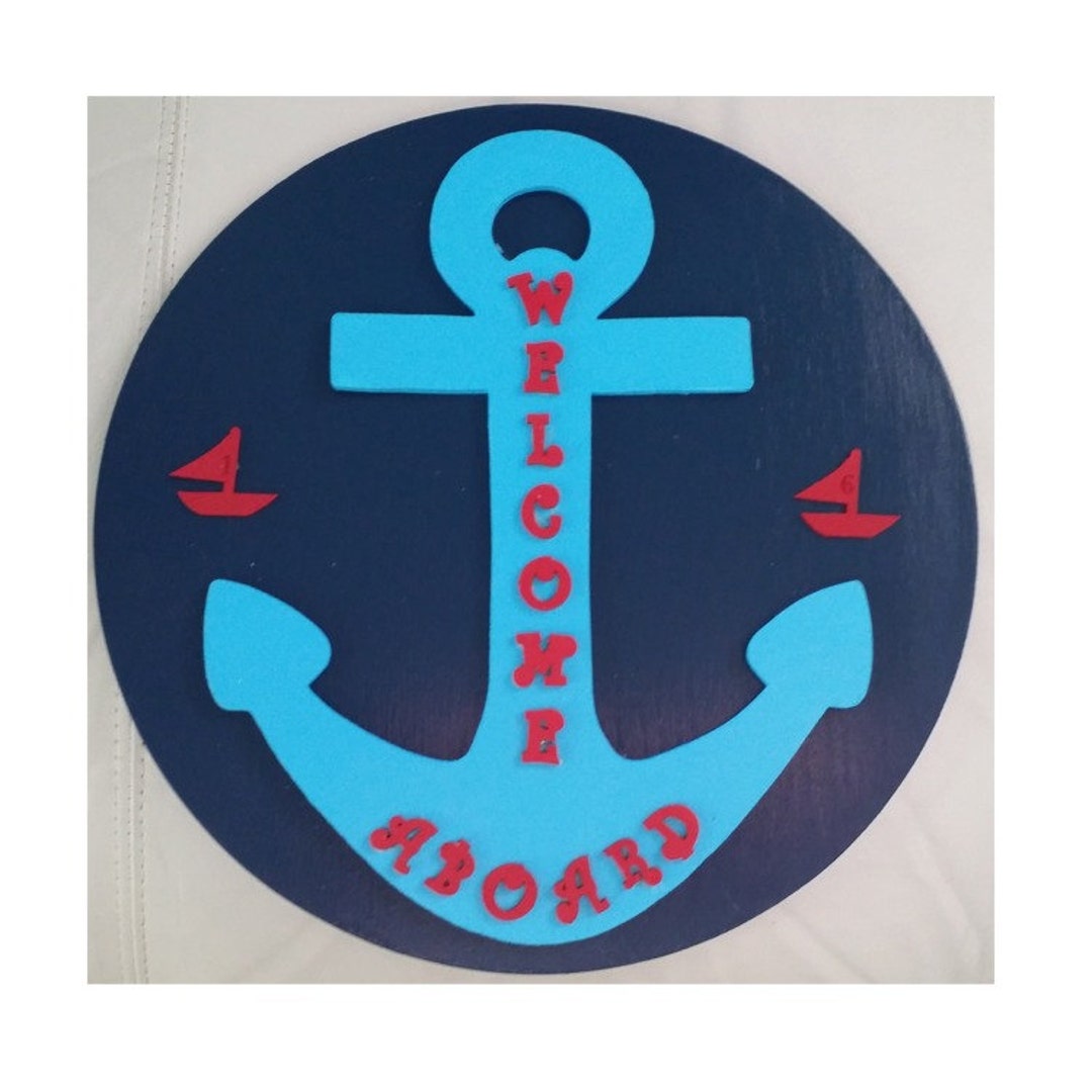 Welcome Aboard Nautical Wall Plaque - Etsy