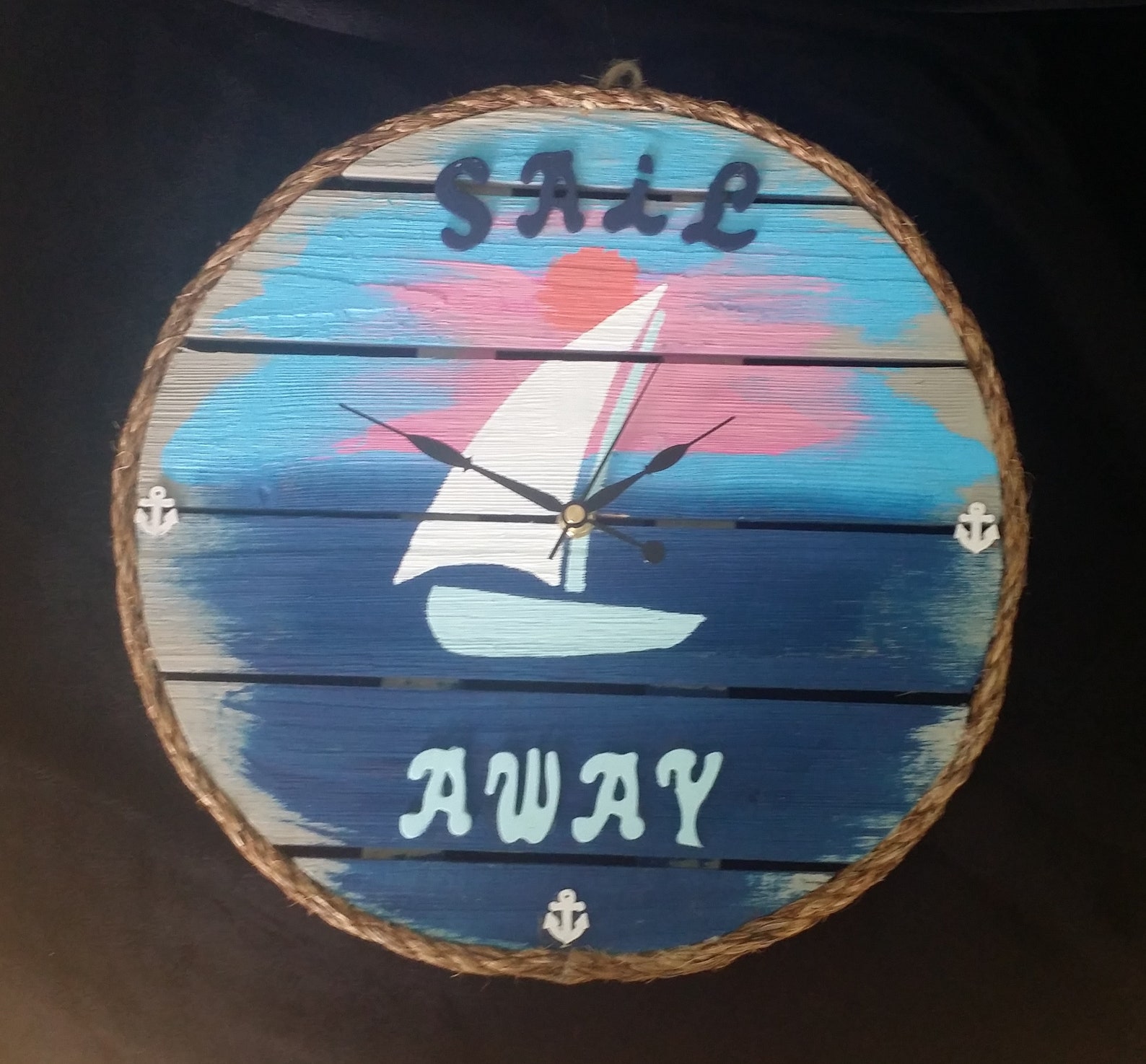 Nautical Sail Away Clock - Etsy