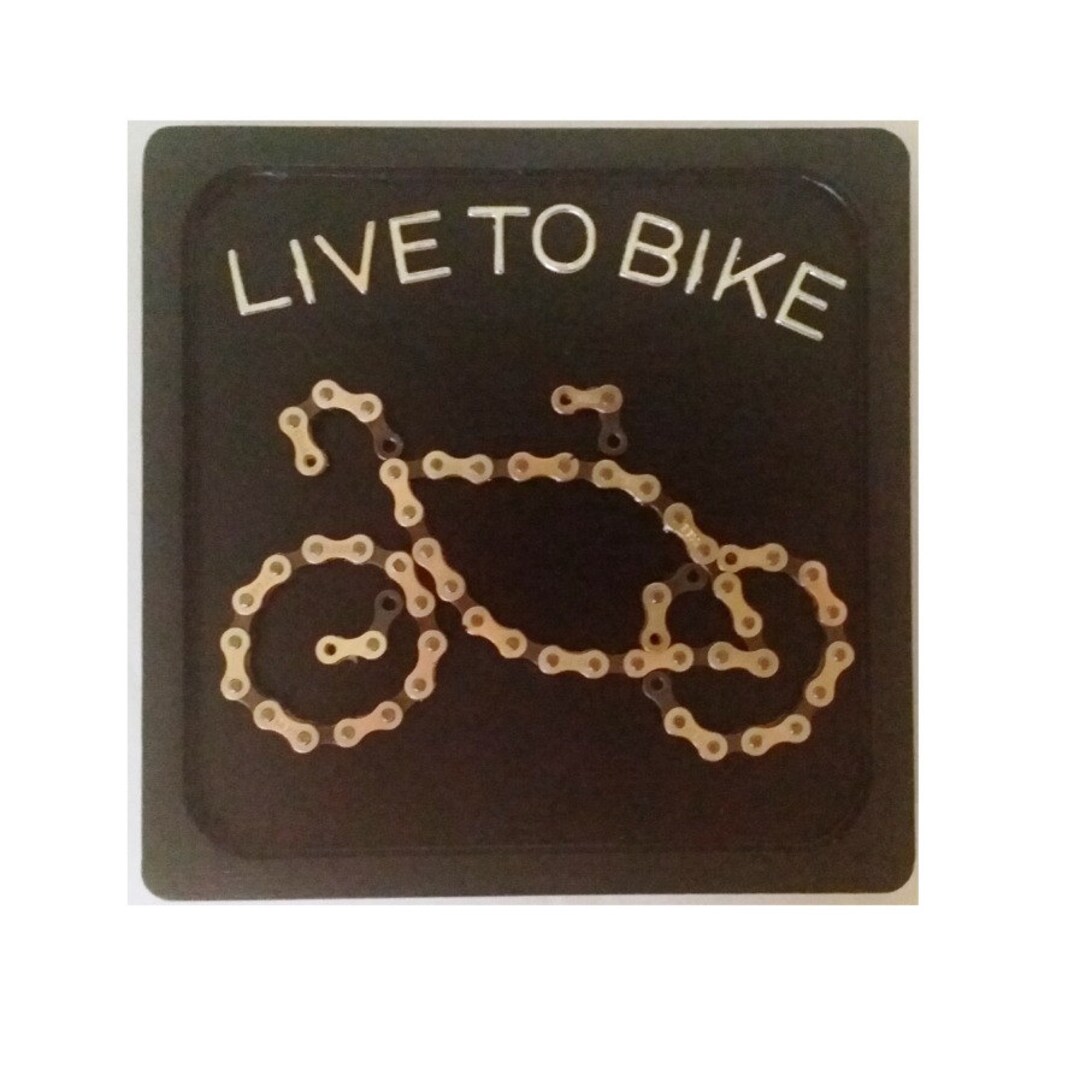 Repurposed Bicycle Chain Art live to Bike - Etsy