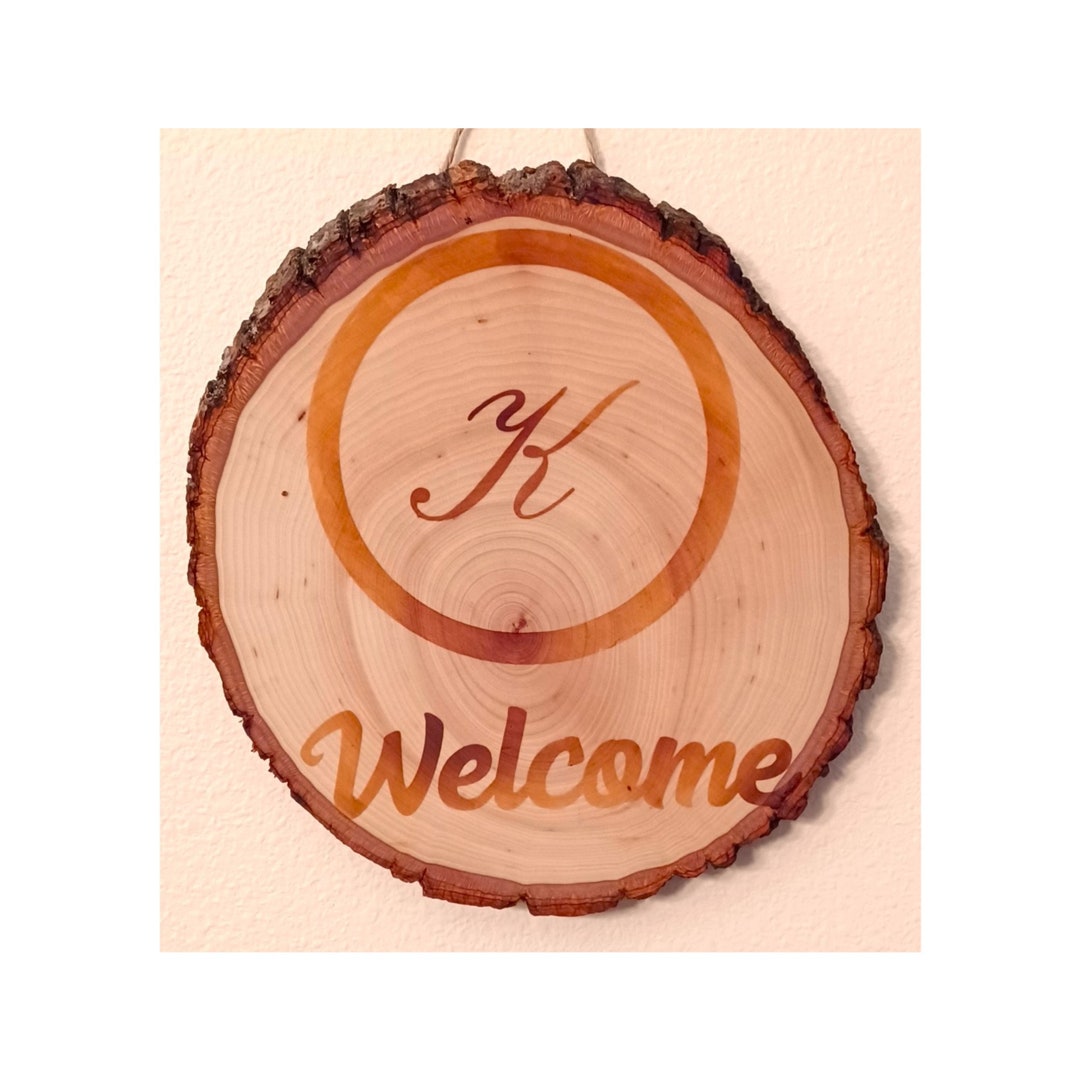 Rustic Decor Welcome Wood Slice - Etsy