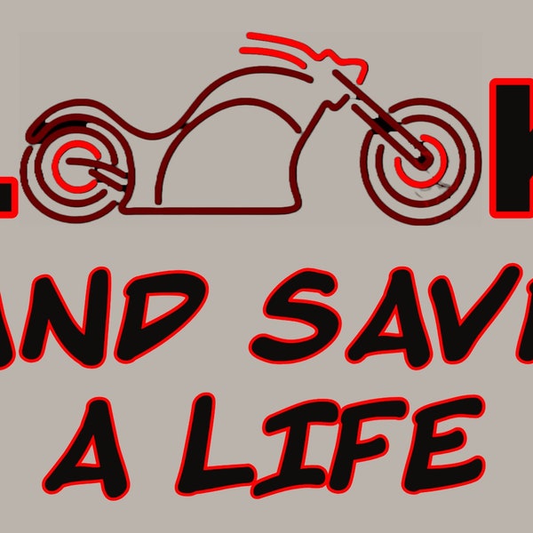 Motorcycle Save a Life Sticker - Etsy