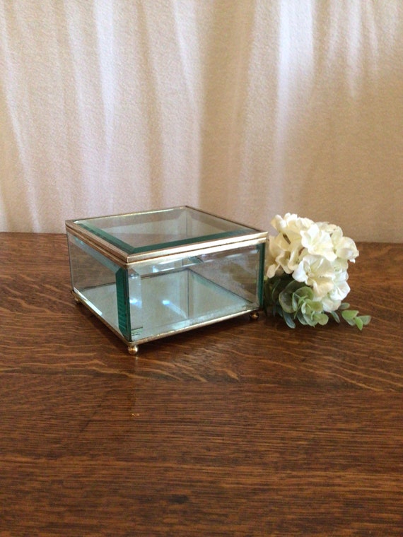 80s mirrored glass box - Gem