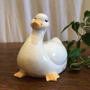 White Duck/goose Ceramic Figurine Vintage Large - Etsy