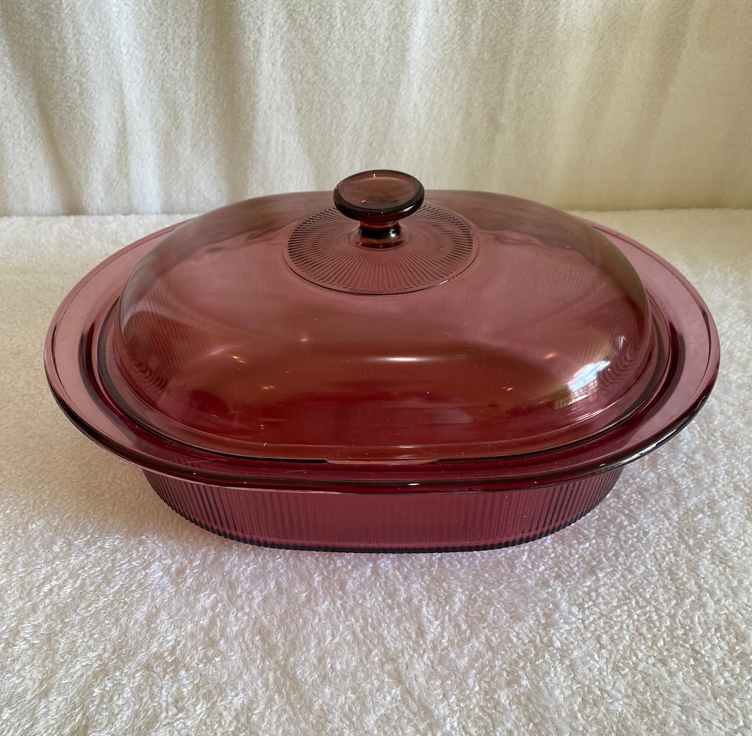 PYREX Corning Vision 4 Quart Roasting Pan (V34-B) With Lid (V34-C ...