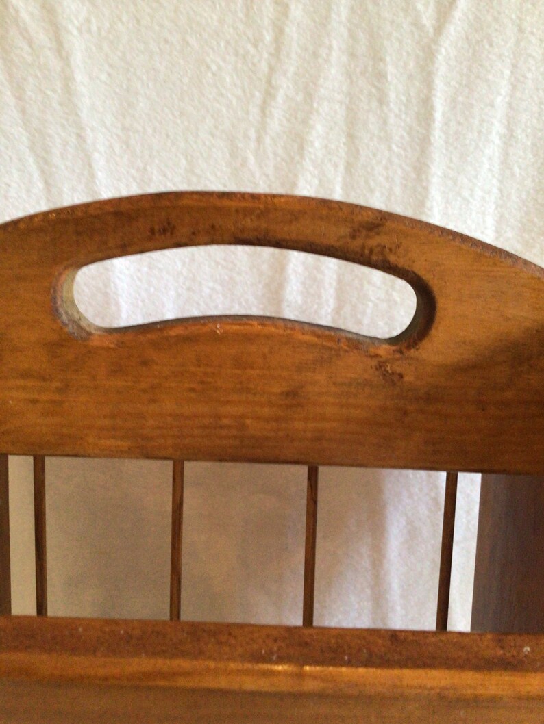 Magazine Rack-handmade solid Wood Vintage - Etsy