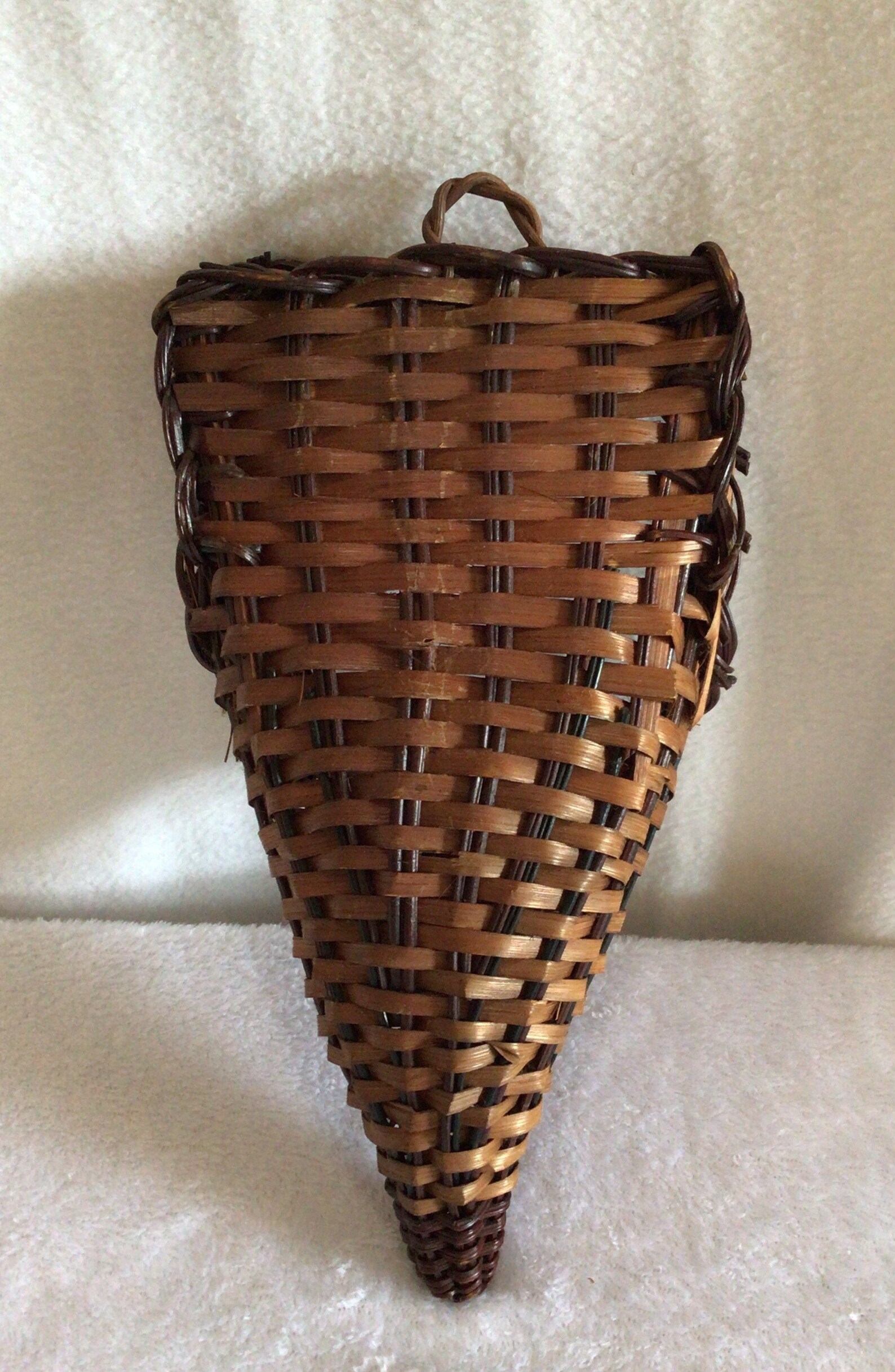 Cornucopia/horn of Plenty Basket- Fall/autumn Decor- Two Tone Bamboo ...