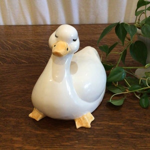 White Duck/goose Ceramic Figurine Vintage Large - Etsy