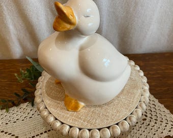 White Duck/goose Ceramic Figurine Vintage Large - Etsy