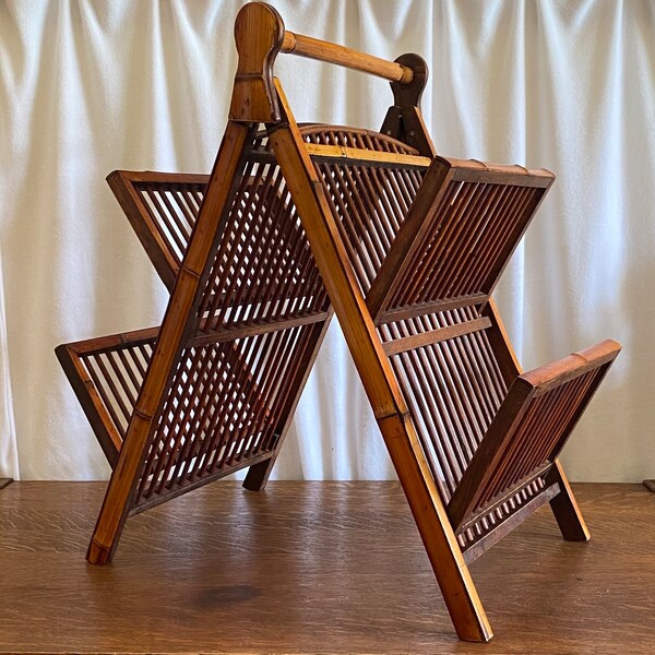 Bamboo Magazine Rack - Etsy