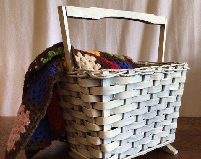 Wicker Magazine Storage Rack, 1970 Cottage Decor Wicker Storage for ...