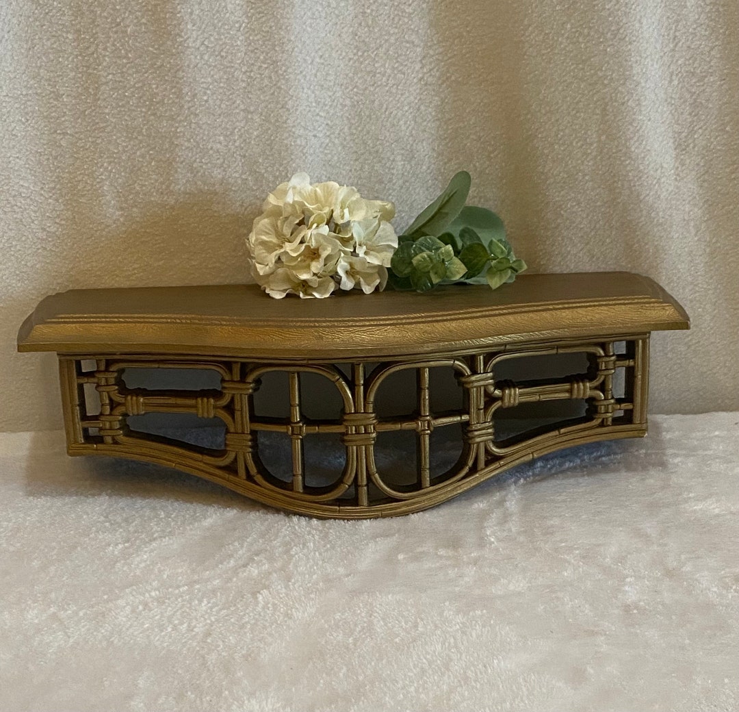 Wall Shelf - Gold-tone - Homco Home Interior #3067 - Vintage - Etsy