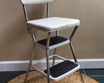 Vintage Step Stool Chair - Etsy