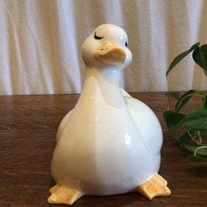 White Duck/goose Ceramic Figurine Vintage Large - Etsy