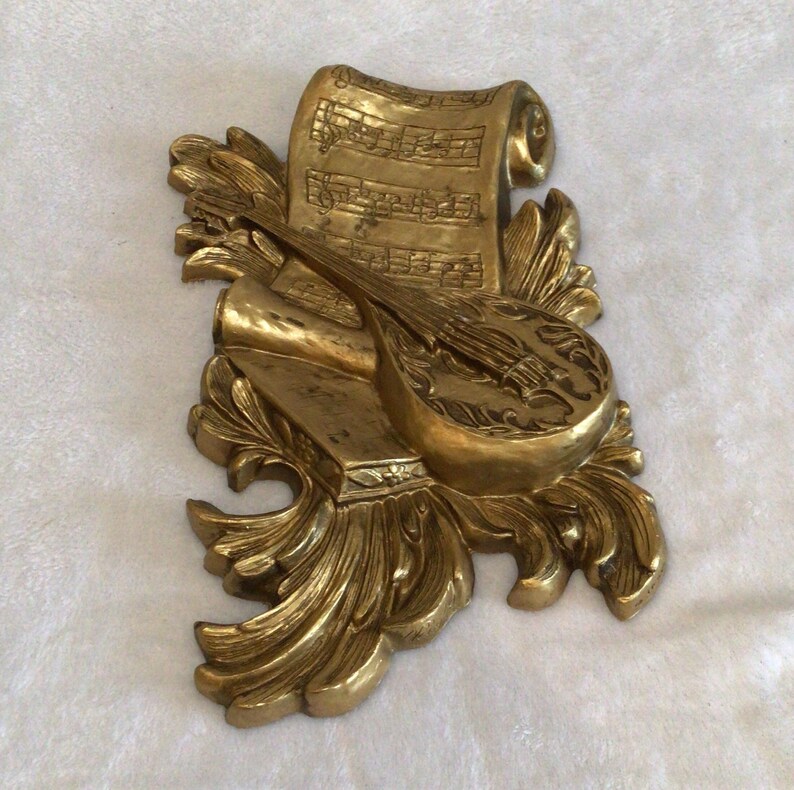 MCM Musical Instruments Wall Plaques/decor Gold Tone HODA - Etsy