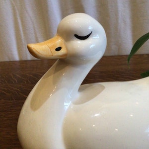 White Duck/goose Ceramic Figurine Vintage Large - Etsy