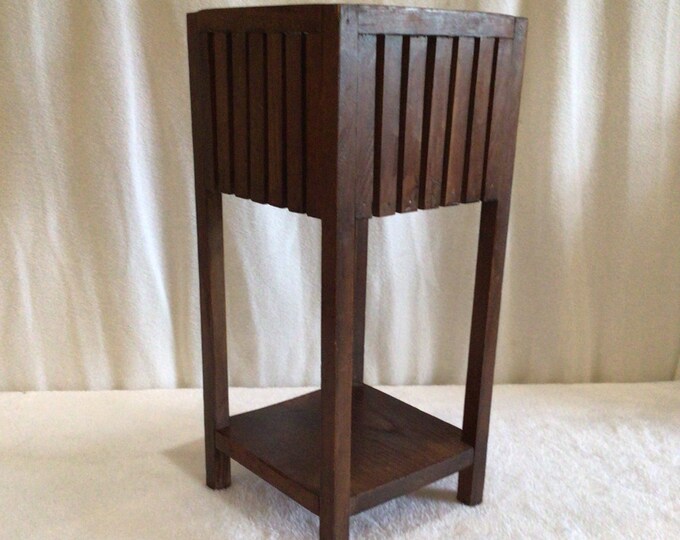 Planter/plant Stand - Mission Style - Solid Wood - Vintage - Etsy