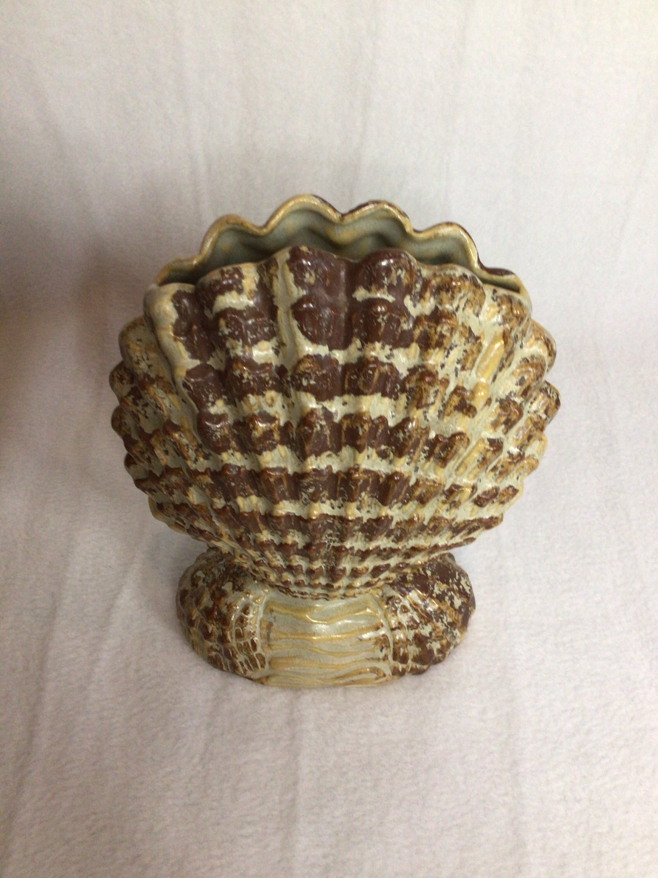 Seashell/clam Shell/scallop Vase Glazed Ceramic-made in - Etsy