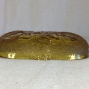 Hazel Atlas Amber Glass Apple Blossom Trivet Dish Vintage - Etsy