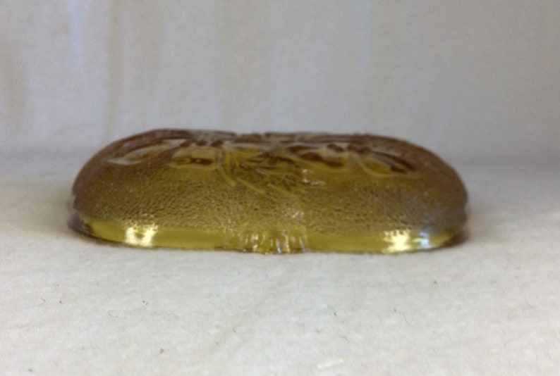 Hazel Atlas Amber Glass Apple Blossom Trivet Dish Vintage - Etsy