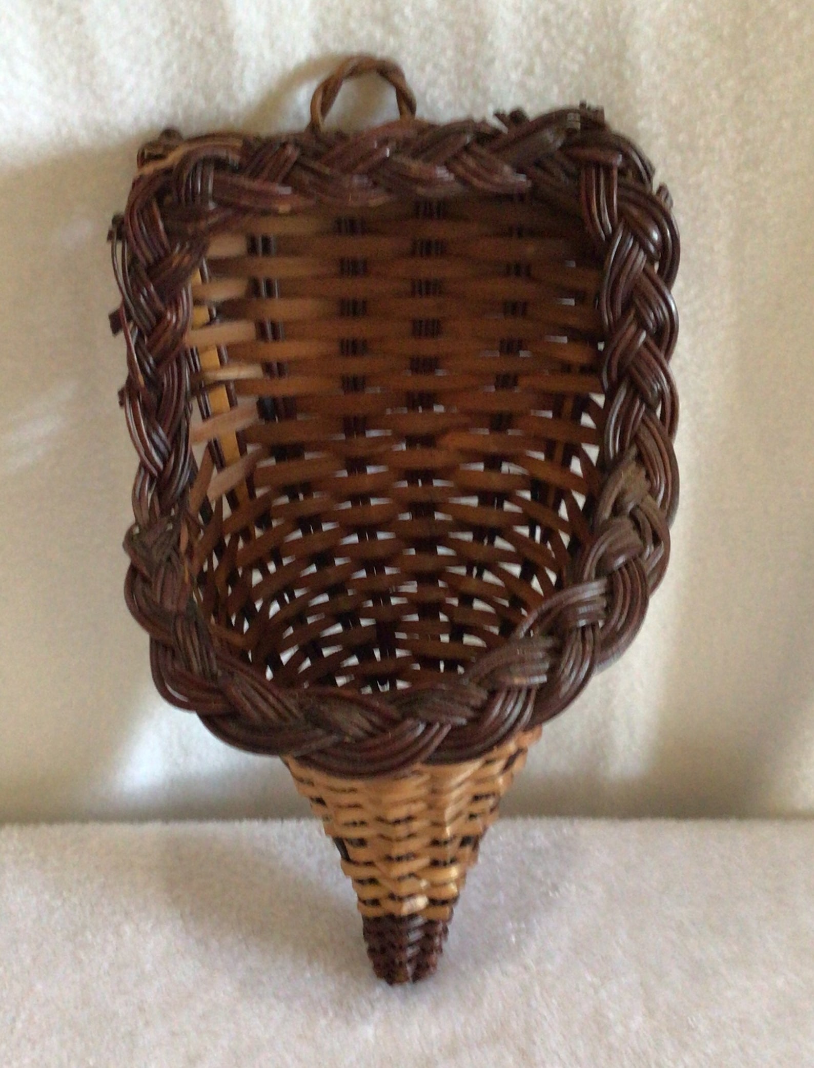 Cornucopia/horn of Plenty Basket- Fall/autumn Decor- Two Tone Bamboo ...