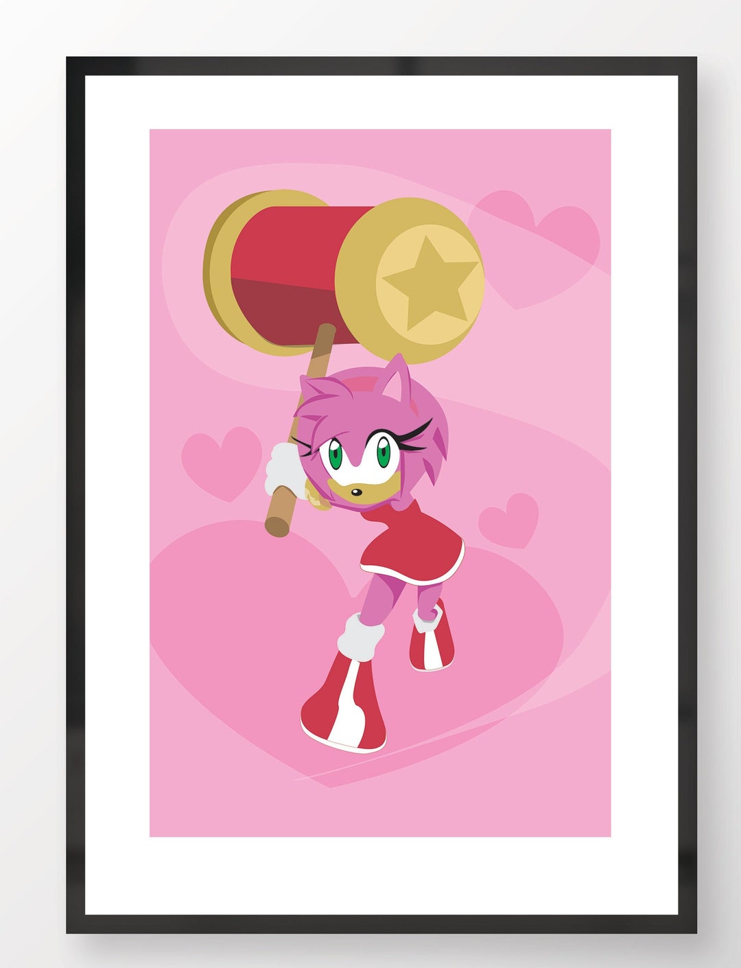 Sega- Amy Rose Print - Etsy