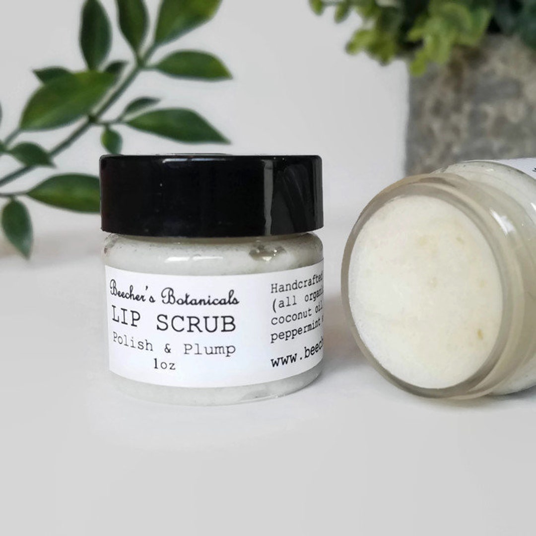 Organic Peppermint Lip Scrub, Vegan and Moisturizing Lip Care With ...