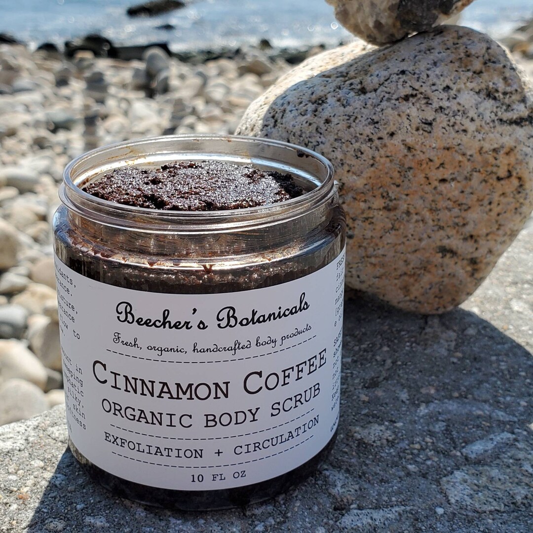 Organic Coffee Cinnamon Body Scrub With Shea and Mango Butter - Tighten ...
