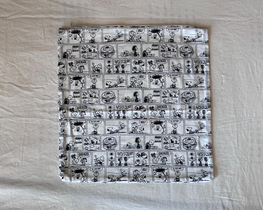Custom Double Sided Snoopy Comic Strip Pillowcase Cover With Zipper ...