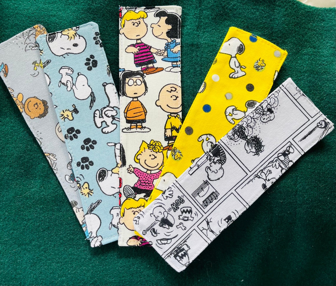 Peanuts Fabric Bookmarks, Snoopy Bookmarks, Fabric Bookmarks - Etsy