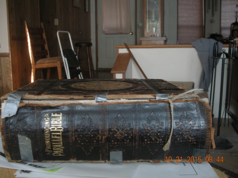 Antique 1892 Pronouncing Parallel Bible (illustrated) - Etsy