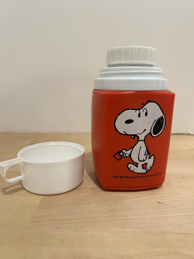 PEANUTS Snoopy THERMOS 1973 Snoopy Peanuts Gang Vintage Memorabilia - Etsy