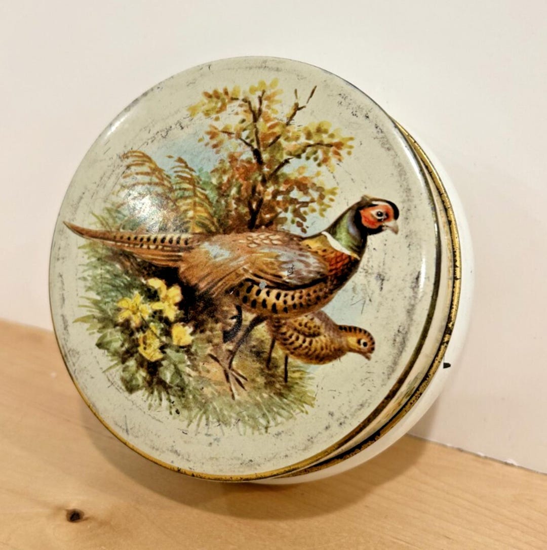 Riley's Toffee Metal Tin Container Vintage Pheasant Birds Halifax ...