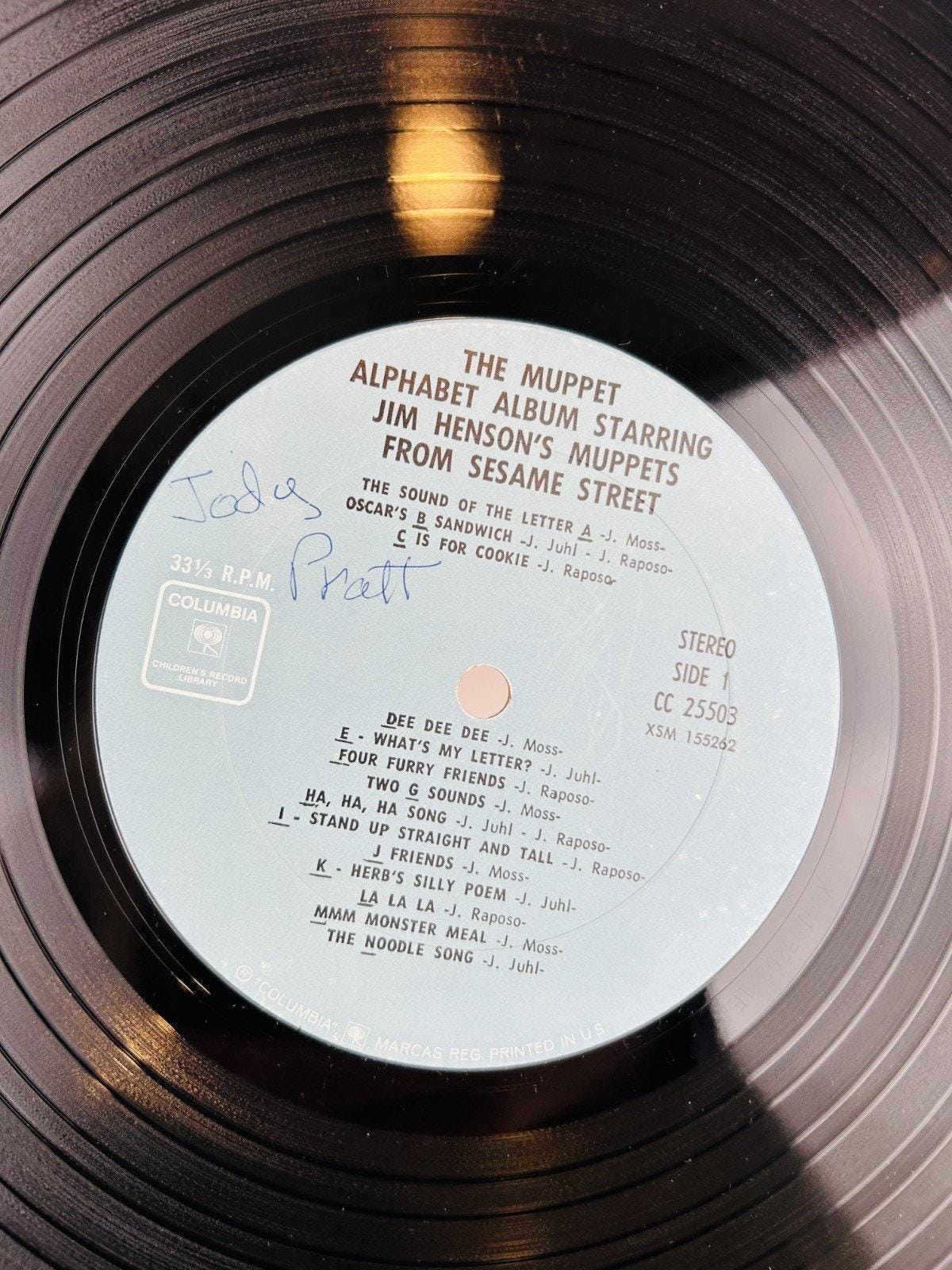 The Muppet Alphabet Album Vinyl Record, Jim Henson's Muppets From ...