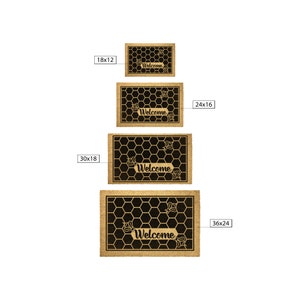 Honey Bee Welcome Mat | Hello Summer | Coir Honeybee Doormat | Welcome ...
