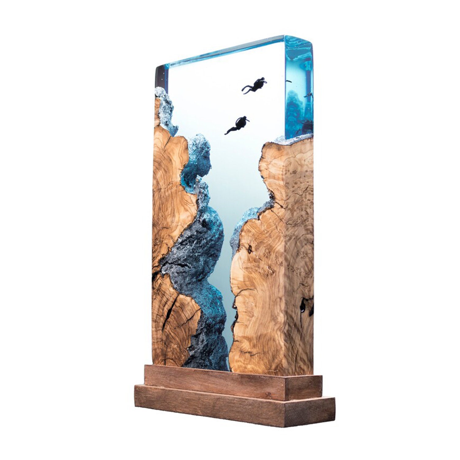 Diver, Scuba, Diving Epoxy Resin Wood Lamp, Scuba Gift, Ocean Theme ...