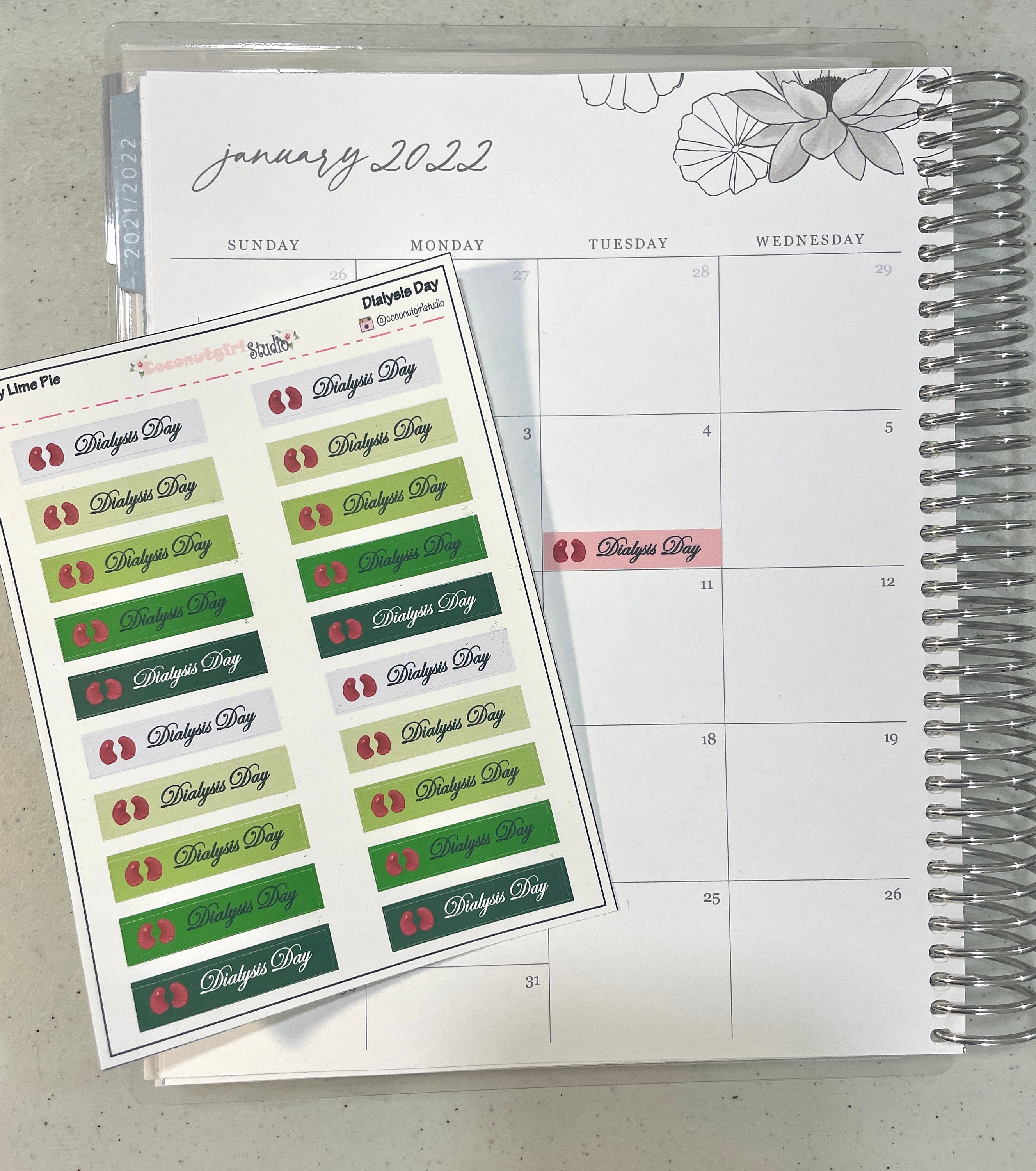 Dialysis Day Stickers Functional Reminders Medical - Etsy