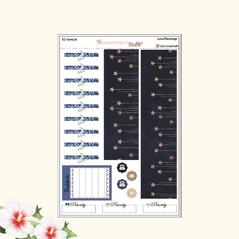 Celestial Weekly Planner Kit – Moon, Stars & Night Sky Planner Stickers ...