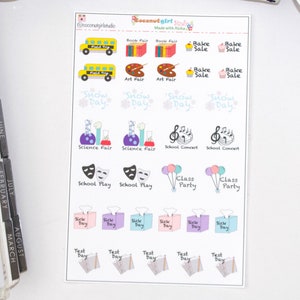 School Year Sticker Set 2 Sheets - Etsy