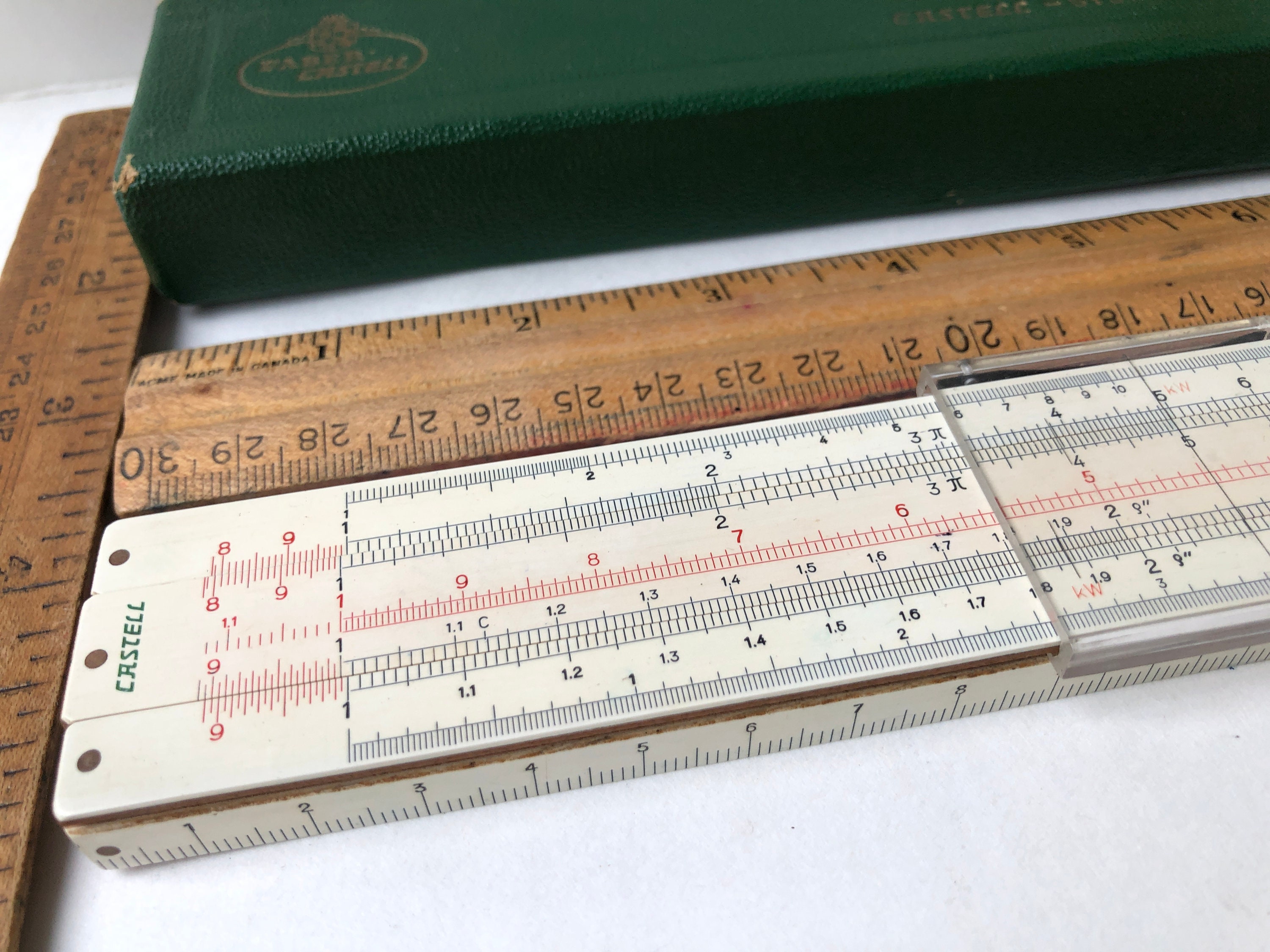 Vintage Mechanical Slide RULERS with Case Castell 1/87 Case | Etsy