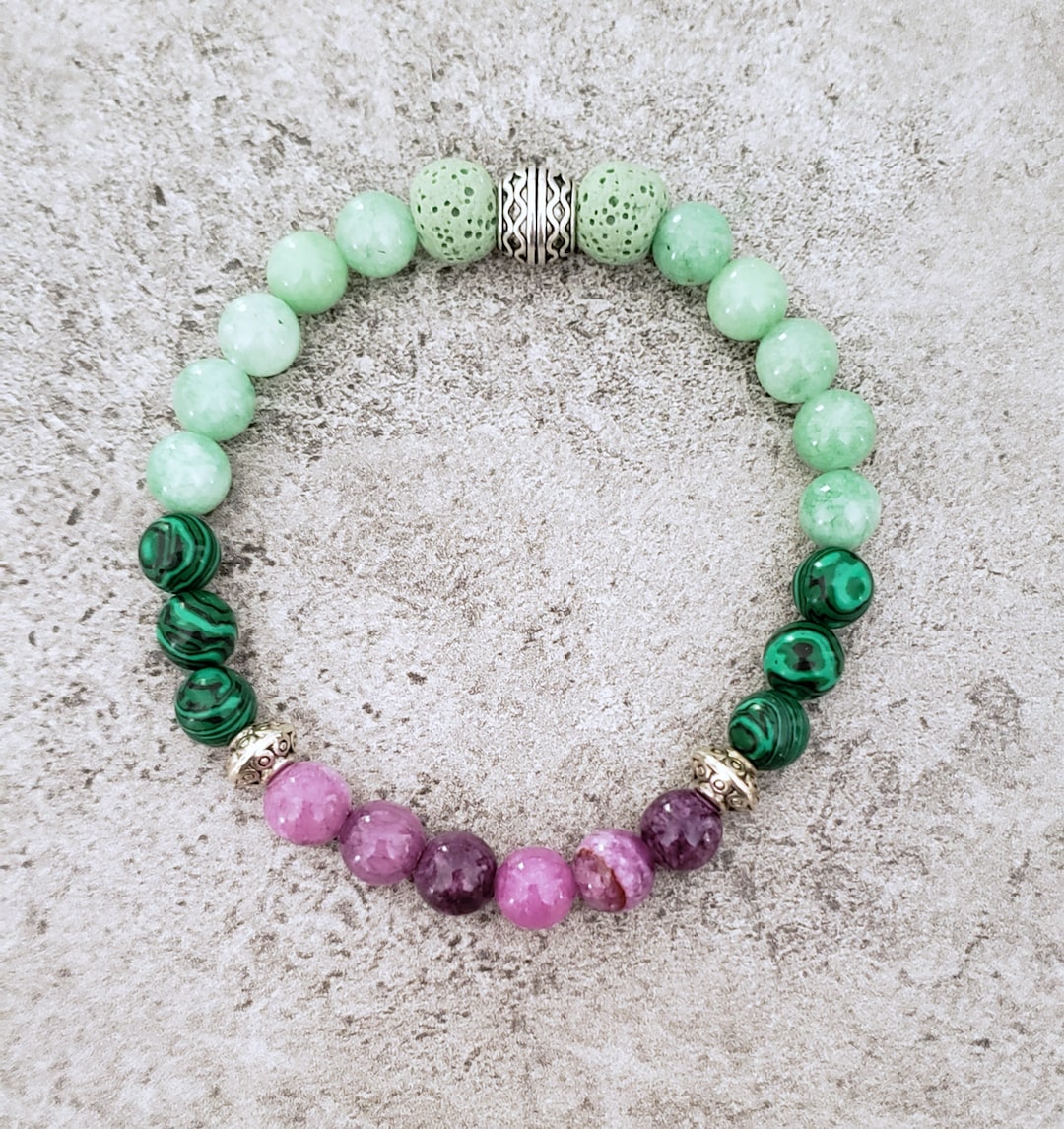 Mint Quartz Bracelet Quartzite Bracelet Malachite - Etsy