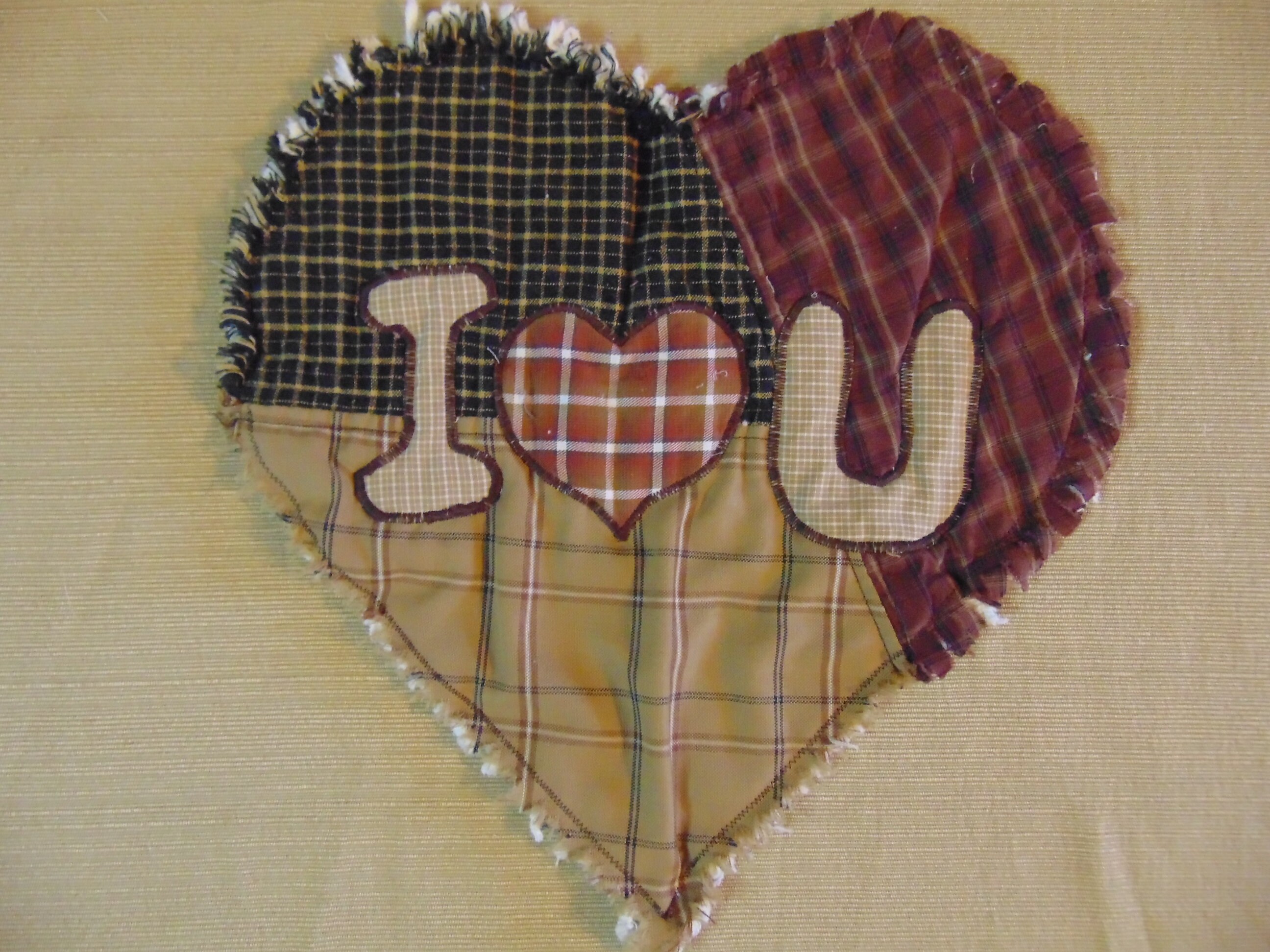 More 11 Rag Quilt Patchwork Heart Trivets Great Gift | Etsy