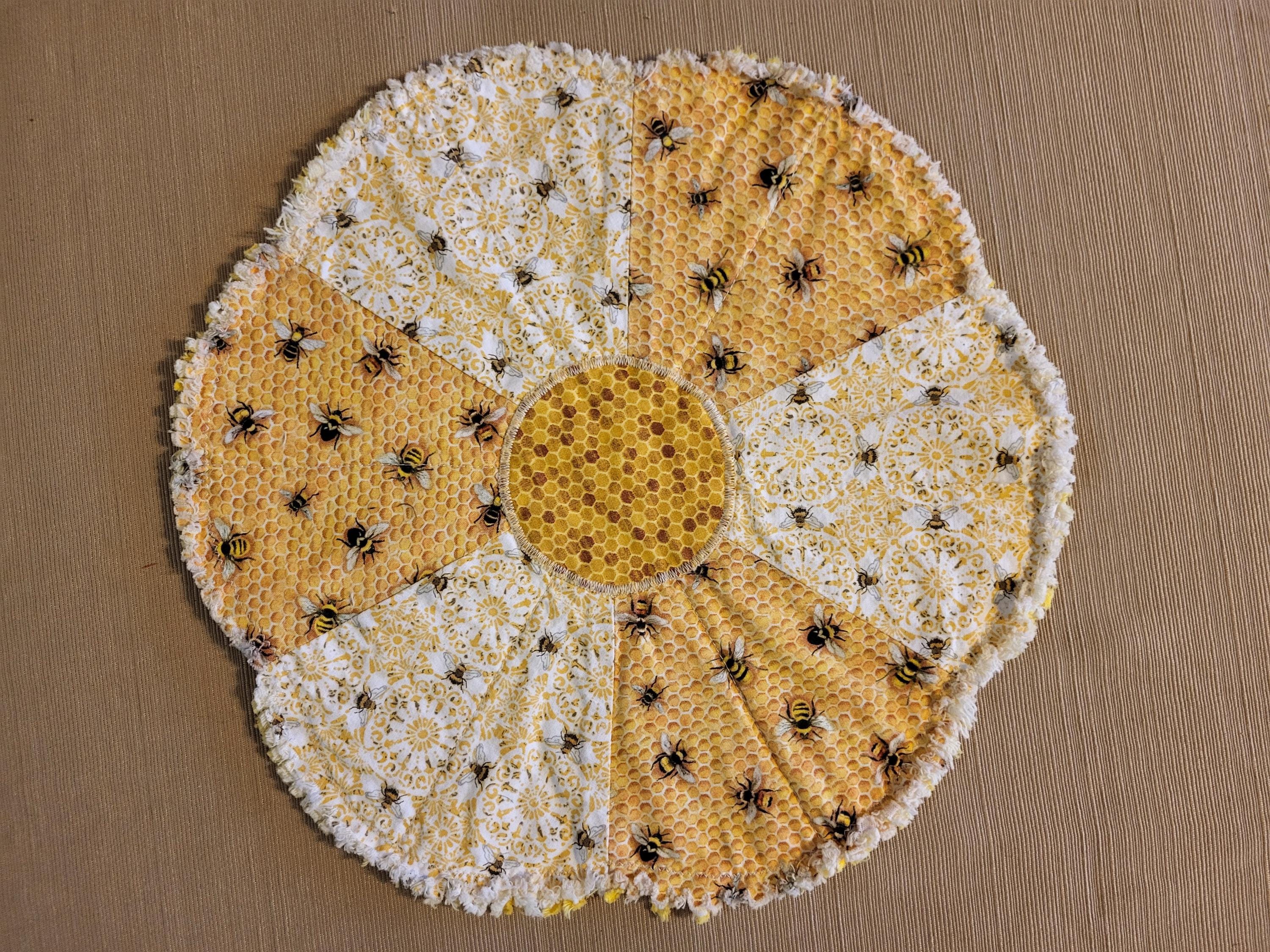 13" Round Rag Quilt Patchwork Centerpieces Place Mats Choice of ...