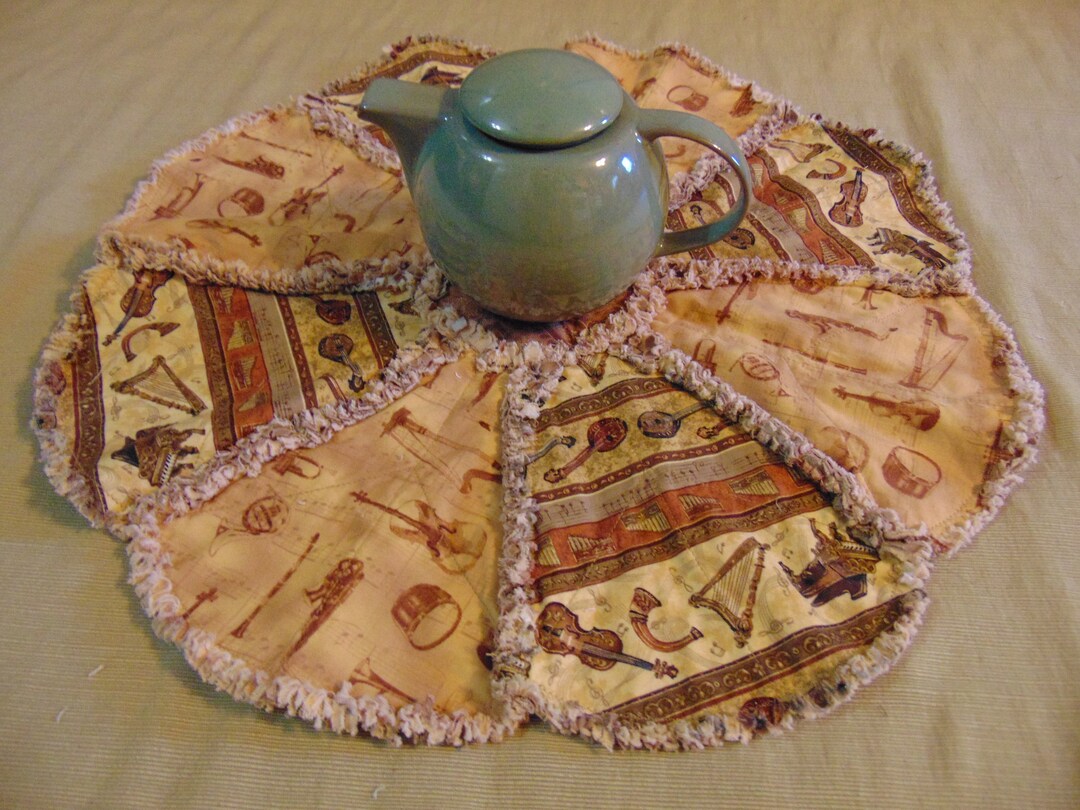 Muical Instruments Rag Quilt 20 Table Centerpiece Candle - Etsy
