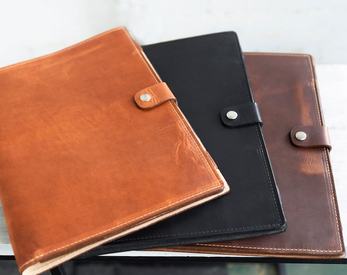 Personalized Leather Portfolio, Classic Leather Portfolio, 8.5x11 ...