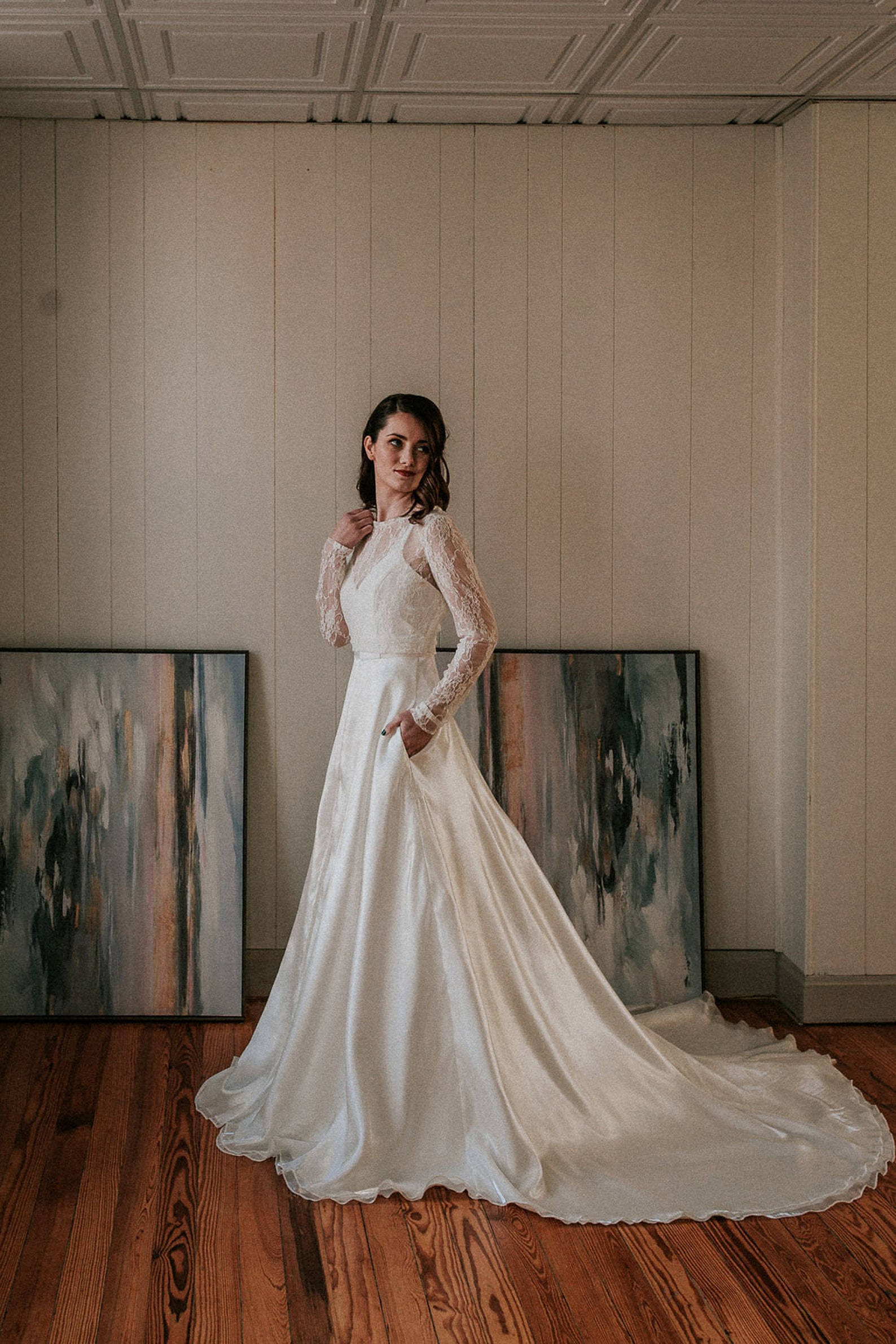 Lace Bridal Topper With Fitted Sleeve Lace Bridal Topper | Etsy