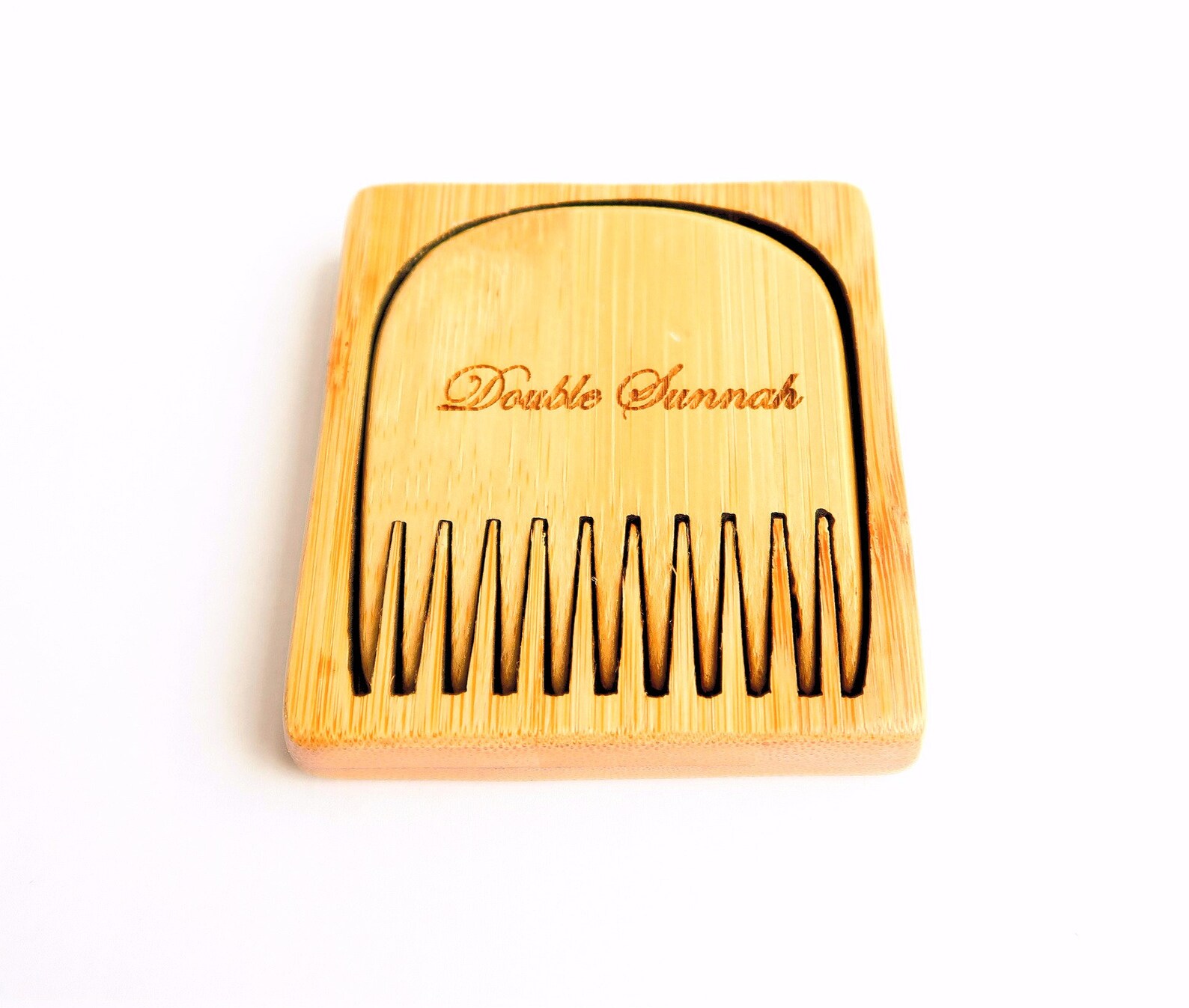 Double Sunnah Hand-made Bamboo Wood Beard Comb Set - Etsy