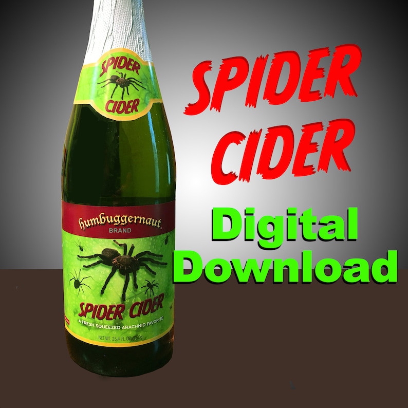 Spider Cider Bottle Labels DIGITAL DOWNLOAD - Etsy